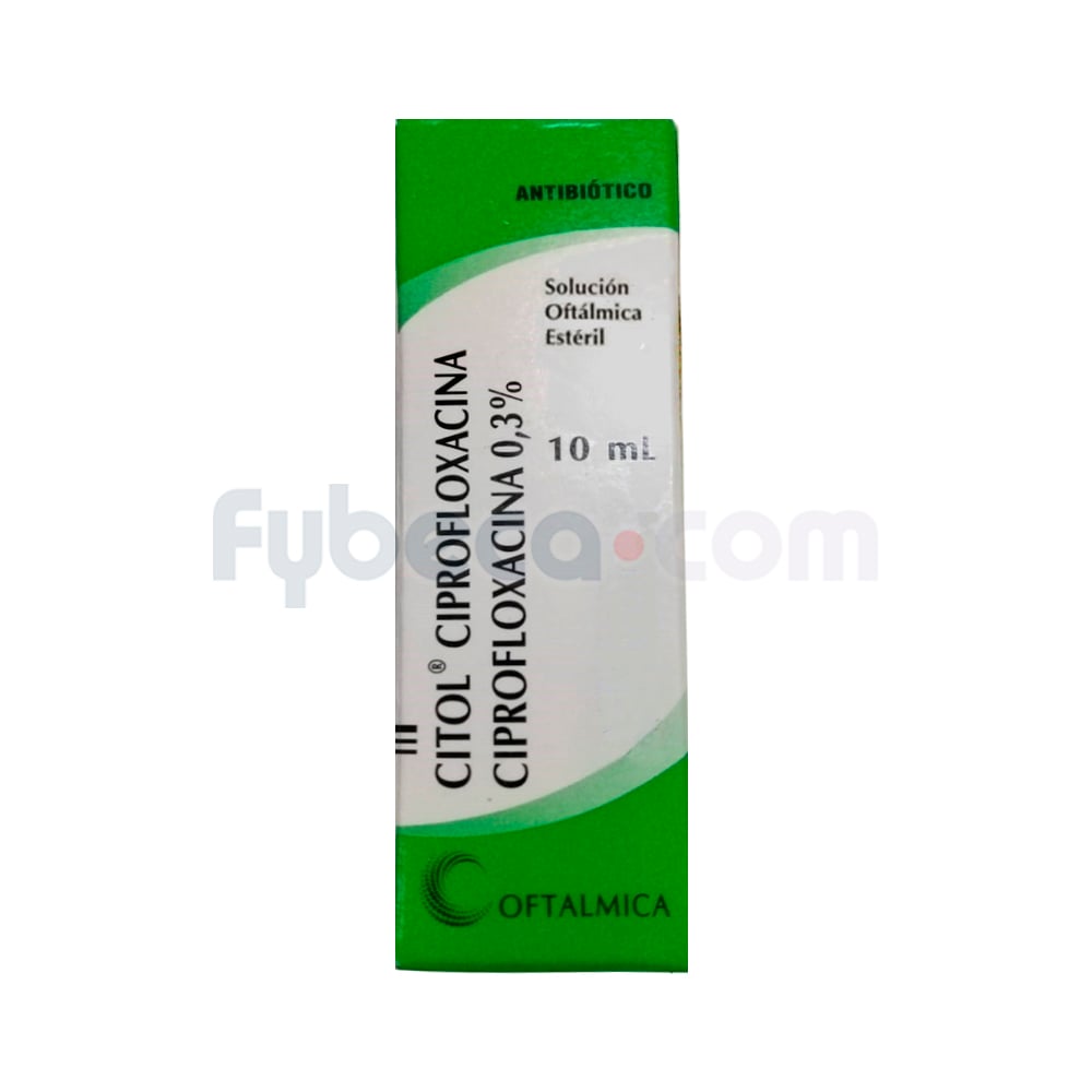Citol Ciprofloxacina O.3% Solucion Oftalmica Frasco X 10 Ml | Fybeca
