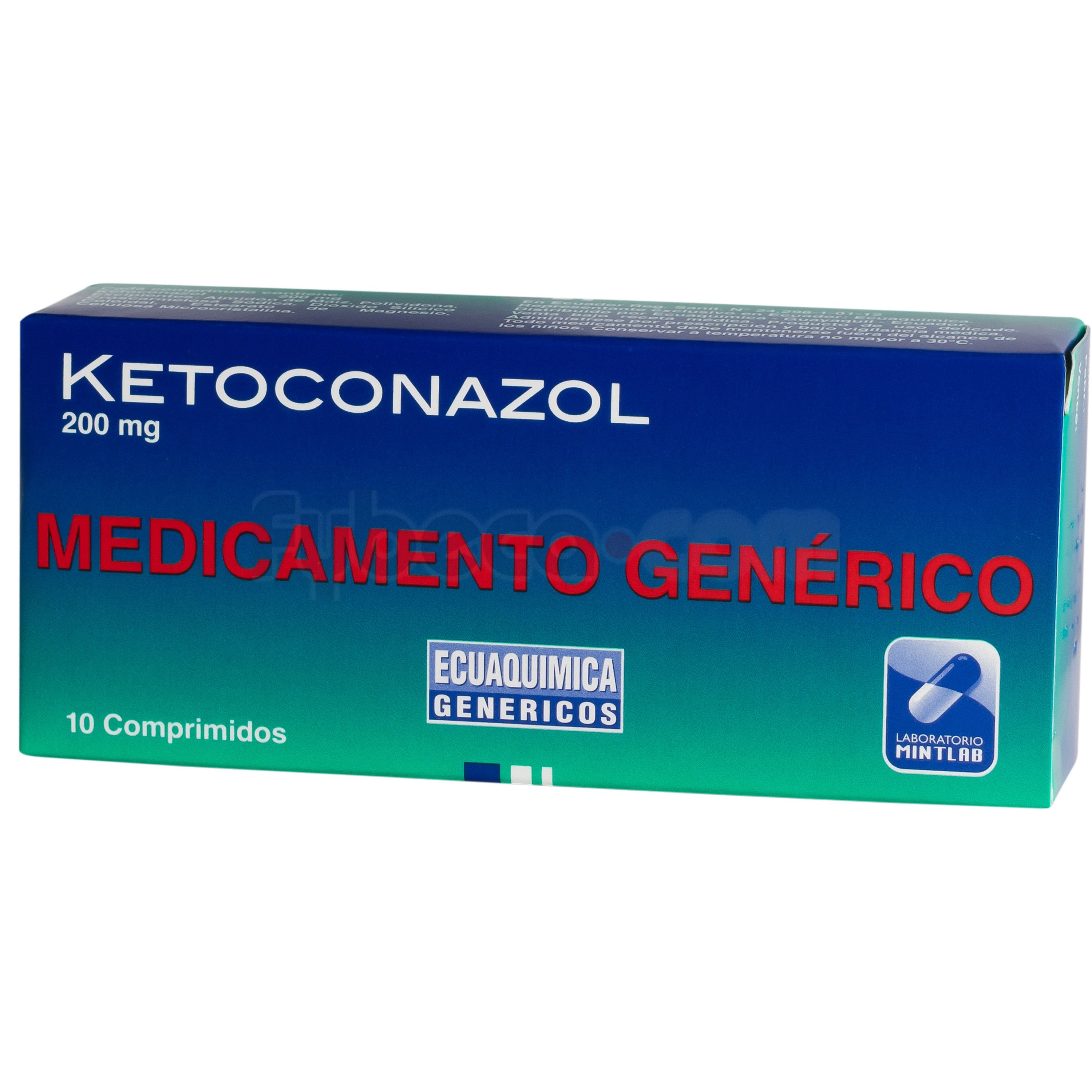 Ketoconazol (Mintlab) Tabs 200Mg C/10 Suelta | Fybeca