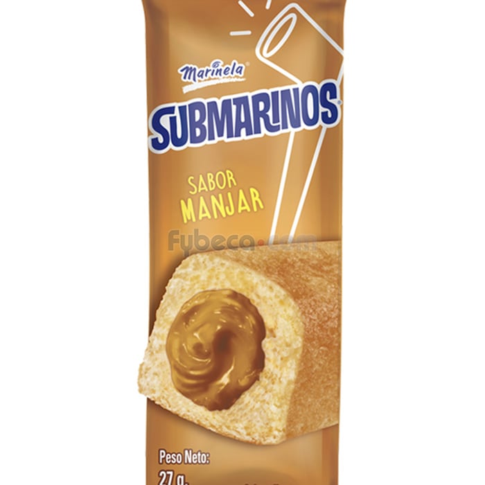 Cake Marinela Submarino Relleno Sabor Manjar 27 G Unidad | Fybeca