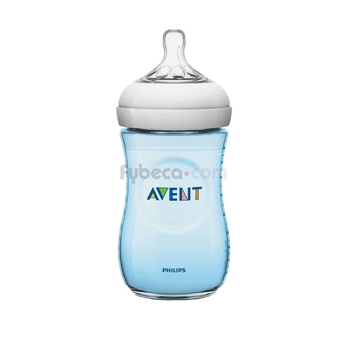 Biberón Natural 9 Oz Azul Unidad | Fybeca