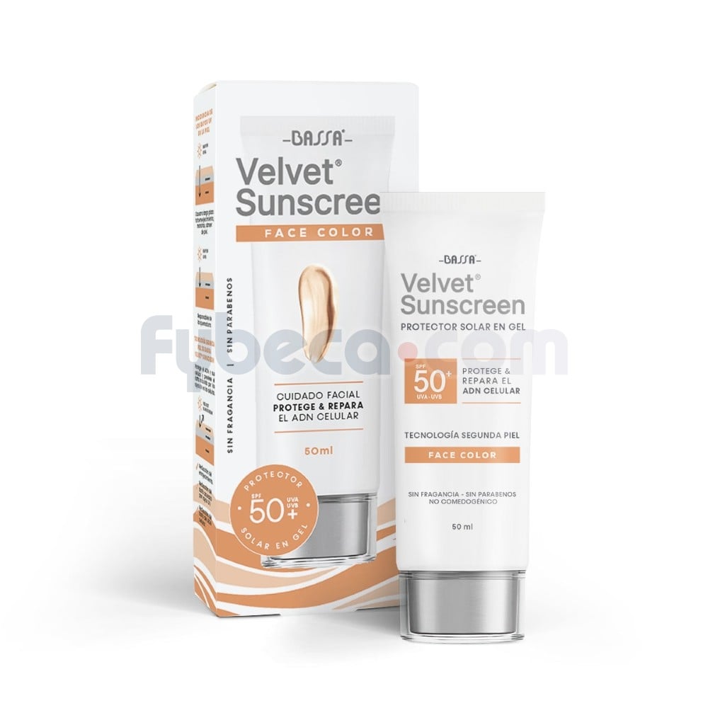 Protector Solar Velvet Face Color SPF 50 - Fybeca