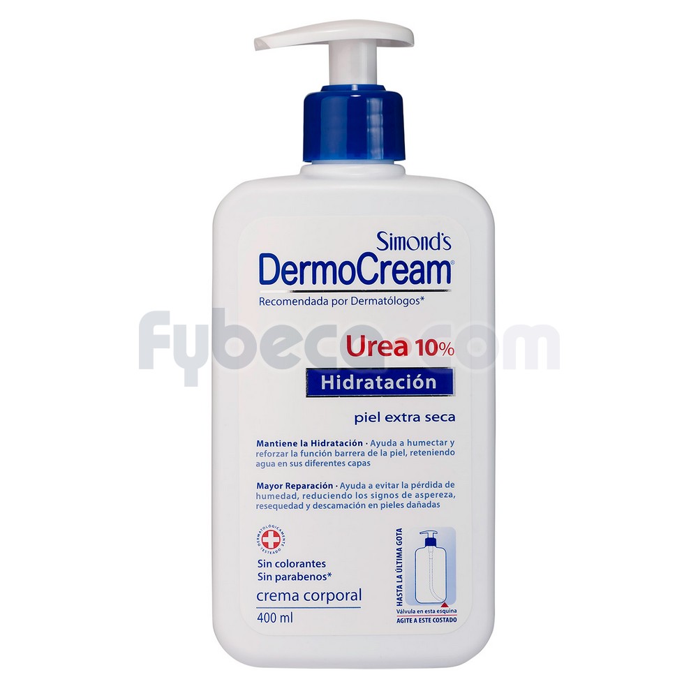 Dermocream Hidrtacion Urea 10% 400Ml | Fybeca