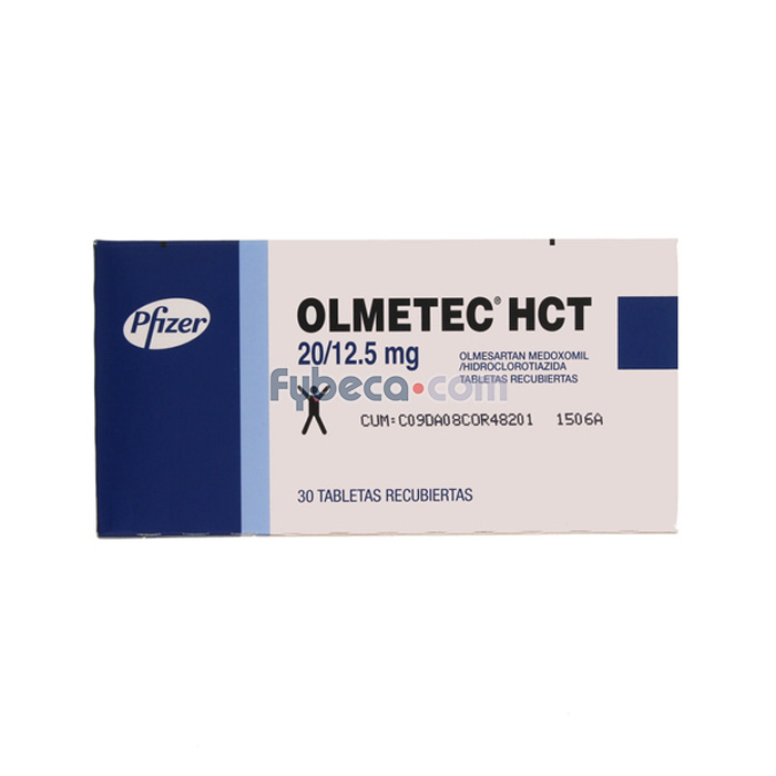 Olmetec Tabs. Hct 20/12.5 Mg C/30 Suelta | Fybeca