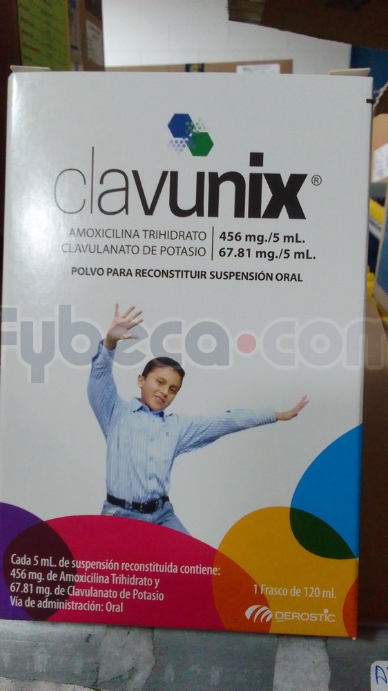 Clavunix Susp 400Mg / 57 Mg / 5Ml F/120 Ml | Fybeca Clavunix Susp 400Mg / 57 Mg / 5Ml F/120 Ml | Fybeca