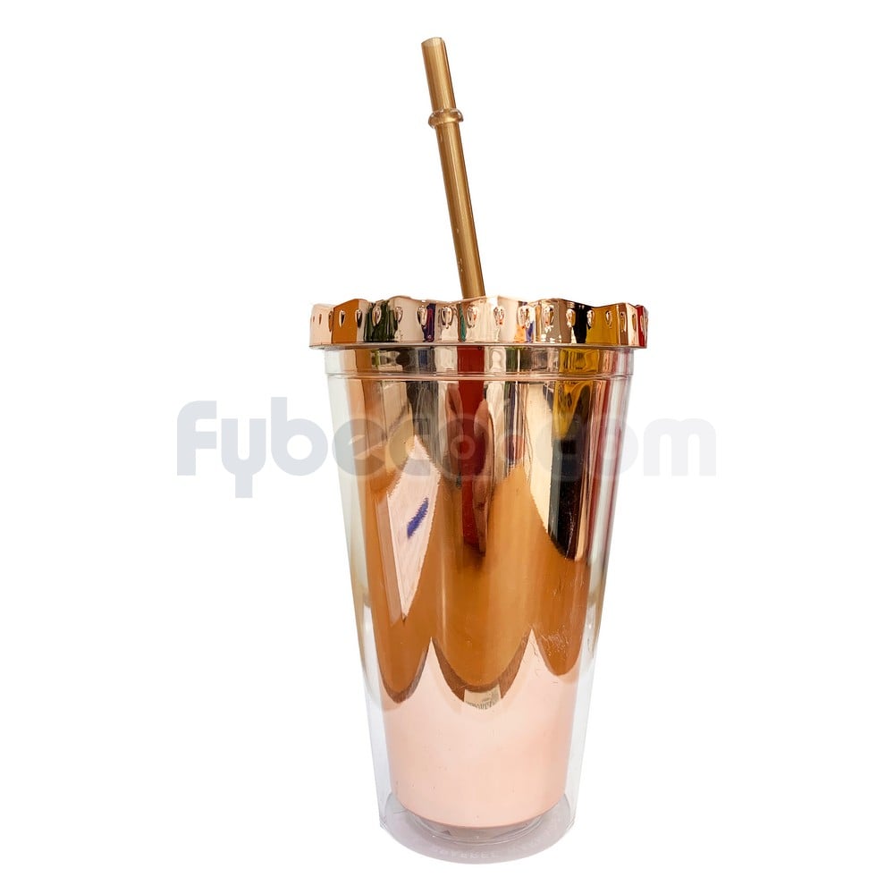 Termo Rose Gold Con Sorbete 450 Ml Unidad | Fybeca