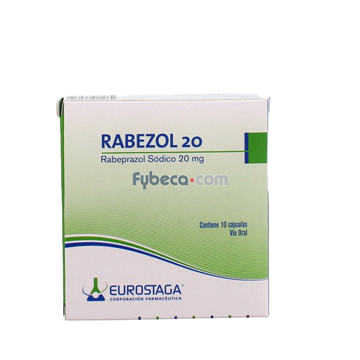 Rabezol Caps 20 Mg C/10 Suelta | Fybeca