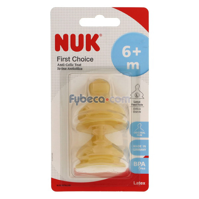 Chupón Nuk Fc Latex Cereal No. 2 Unidad | Fybeca
