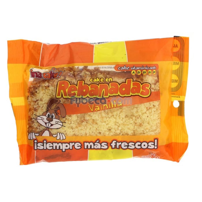 Cake En Rebanadas Vainilla Inacake 80 G Unidad | Fybeca