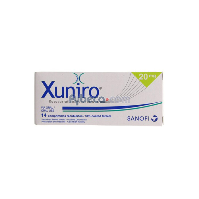 Xuniro Tabs.Rec.20 Mg C/14 Suelta | Fybeca