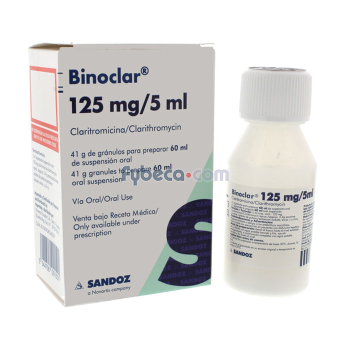 Binoclar 125 Mg Suspensión 5 Ml 60 Ml en Frasco | Fybeca Binoclar 125 Mg Suspensión 5 Ml 60 Ml en Frasco | Fybeca