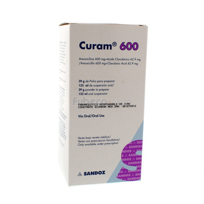 Curam 600 Mg 125 Ml Jarabe | Fybeca