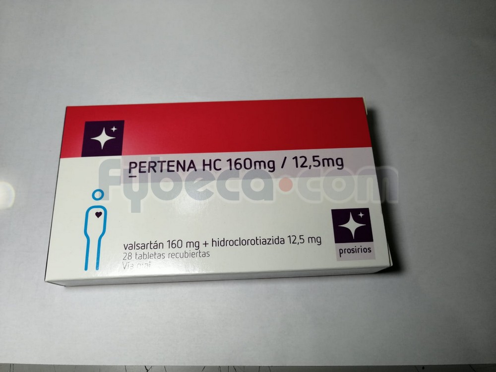 Pertena Hc Tabs. Rec. 160Mg/12.5Mg C/28 Suelta | Fybeca
