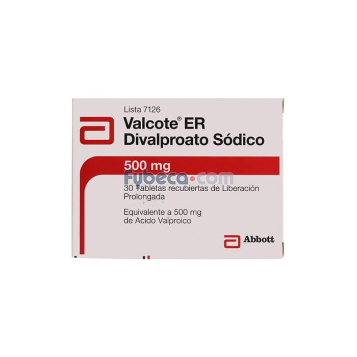 Valcote Er Divalprotao Sódico 500 Mg Unidad | Fybeca