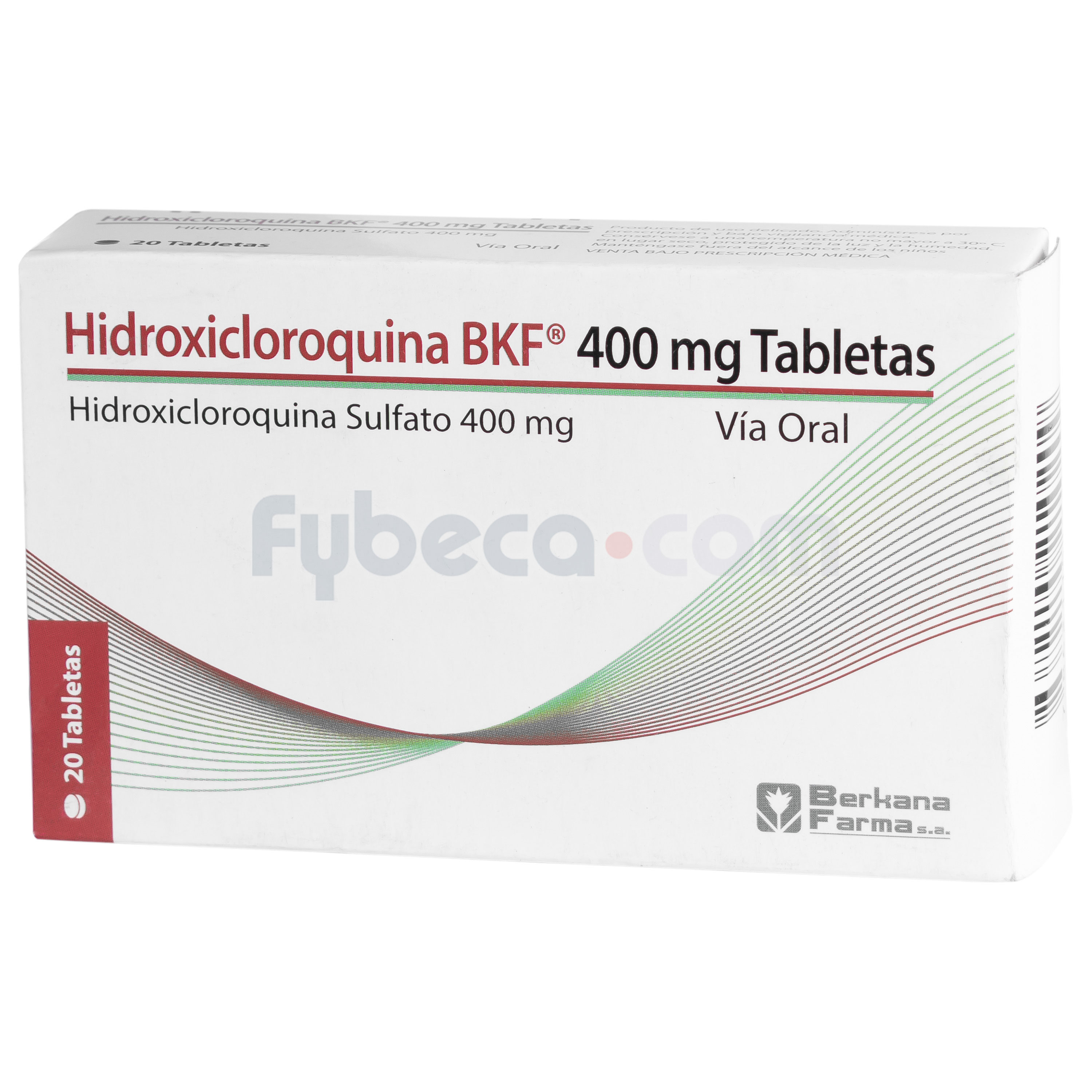 Hidroxicloroquina Bkf Tab 400Mg C/20 | Fybeca