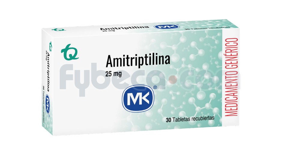 Amitriptilina (Mk) Tabs Rec 25 Mg C/30 Suelta | Fybeca