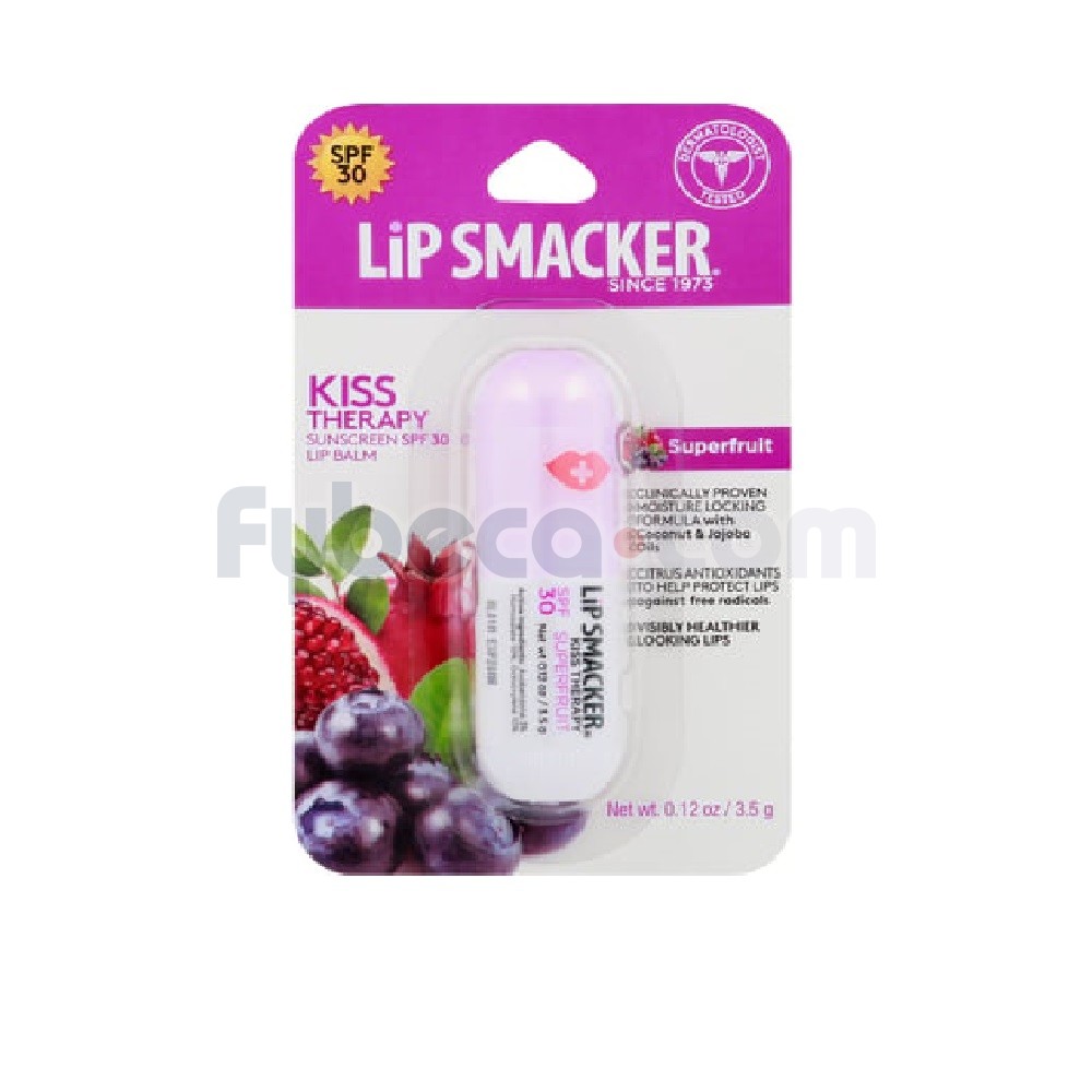 Lip Smacker Kiss Therapy Single Lip Balm Spf 30 Lip Balm Superfruit ...