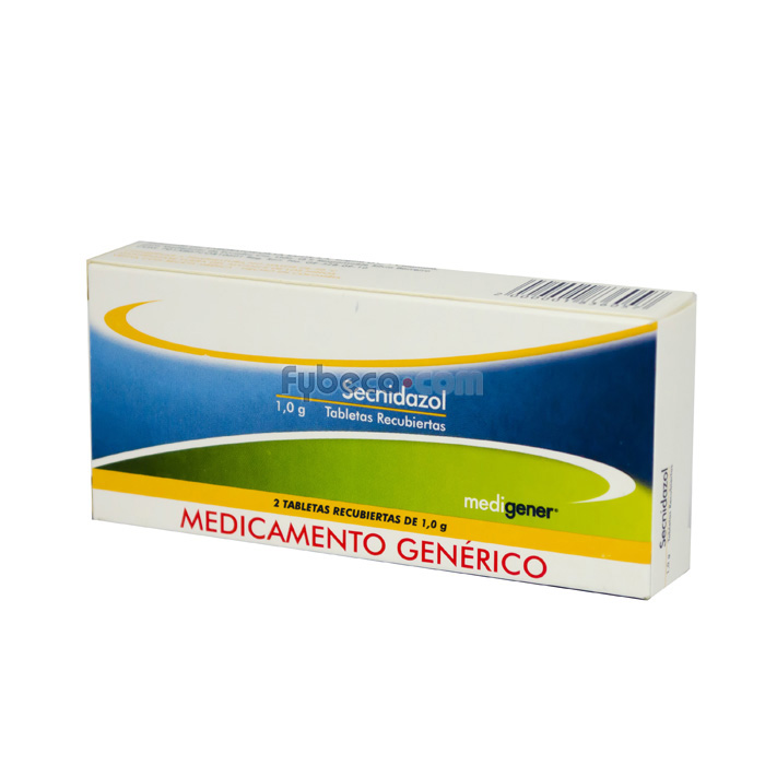 Secnidazol (.Medigener) Tabs. 1 Gr C/2 Suelta | Fybeca