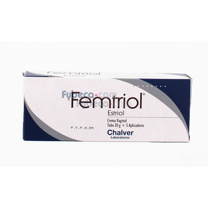 Femtriol Crema Vaginal 0,1 T/20G + 5 Aplicadores | Fybeca