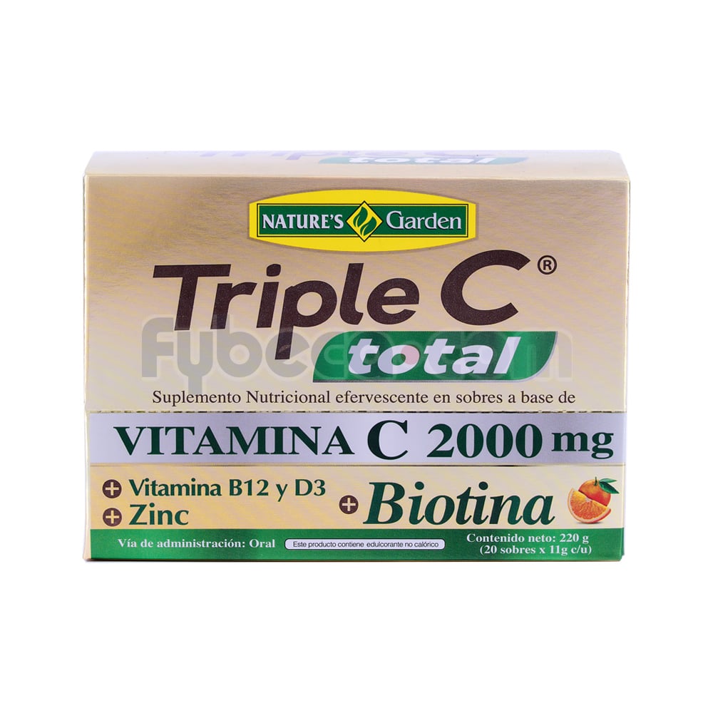 Triple C Total + Biotina Sobres C/20 | Fybeca