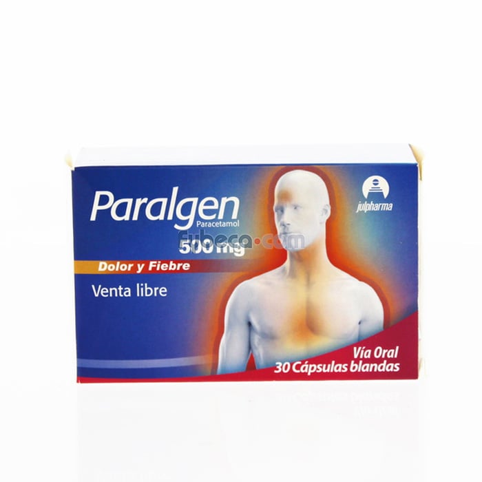 Paralgen Caps. Blandas 500 Mg C/30 Suelta | Fybeca