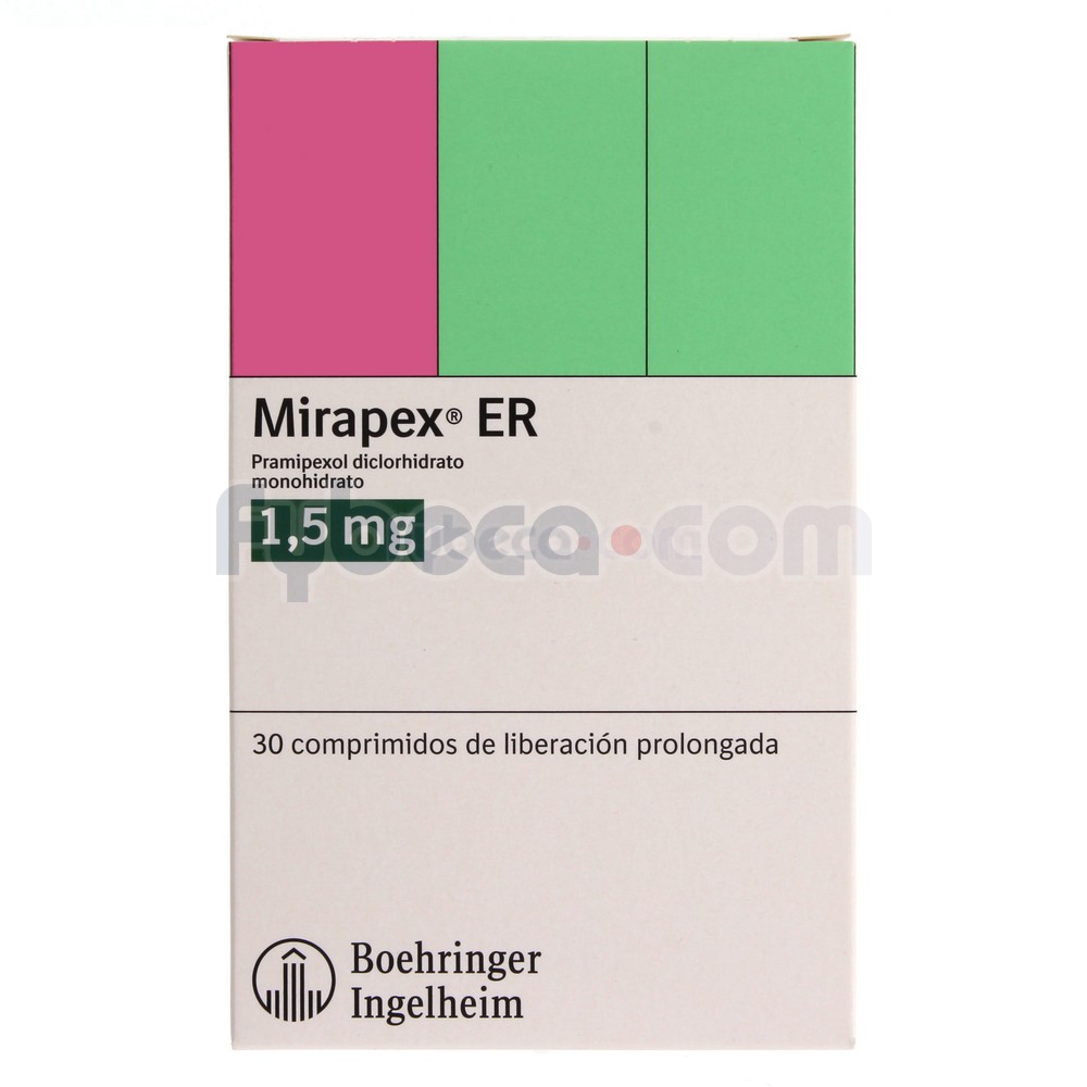 Mirapex Er Comp 1.50 Mg Cja X30 S | Fybeca