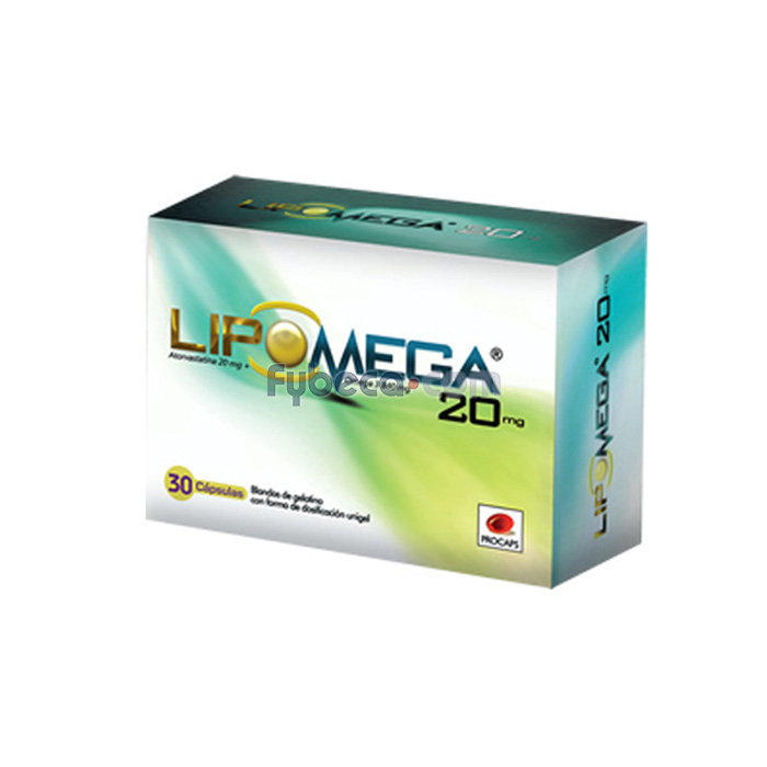 Lipomega Cpas Blandas 20Mg C/30 Suelta | Fybeca