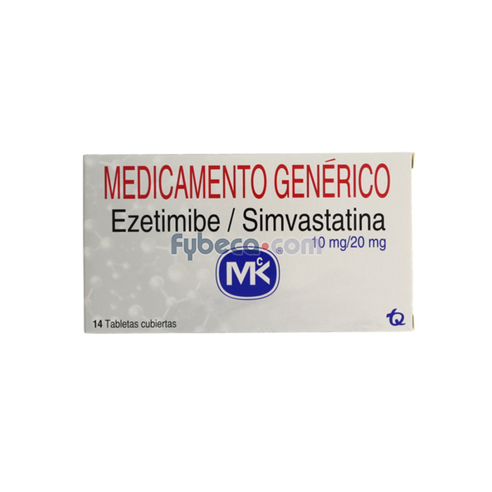 Ezetimibe/Simvastatina (Mk) Tabs. 10/20Mg C/14 Suelta | Fybeca