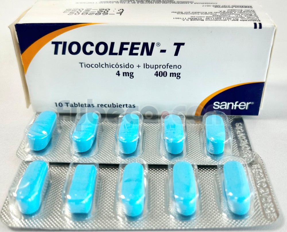 Tiocolfen T Tabs Rec 400/4 Mg C/10 | Fybeca