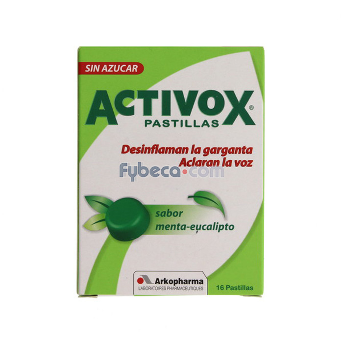 Activox - sabor menta eucalipto - 16 pastillas | Fybeca