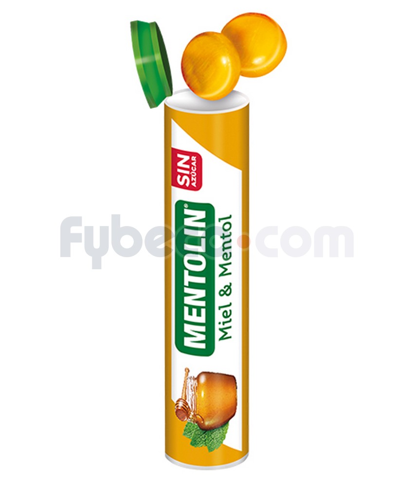 Caramelo Sin Azucar Mentolin Miel Y Mentol Tubo 20 Gr | Fybeca
