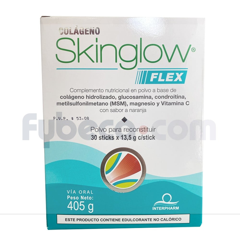Skinglow Flex Colageno Hidrolizado C/30 S | Fybeca