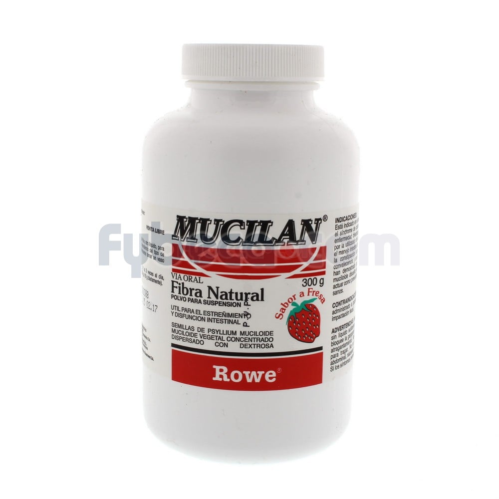 Mucilan Fibra Natural Fresa T/300 Gr. | Fybeca