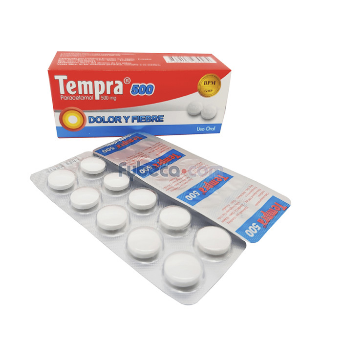 Tempra Tabletas 500 Mg C/50 Suelta | Fybeca