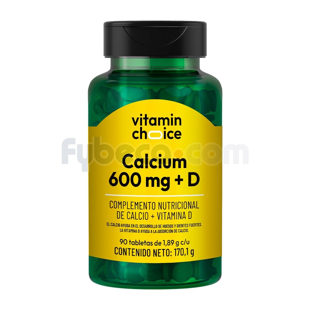 Complemento nutricional Calcium D 90 tabletas - Fybeca