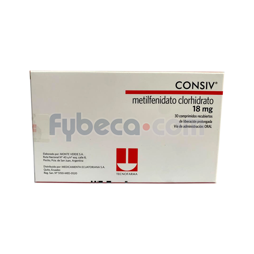 Consiv 18 Mg Unidad | Fybeca