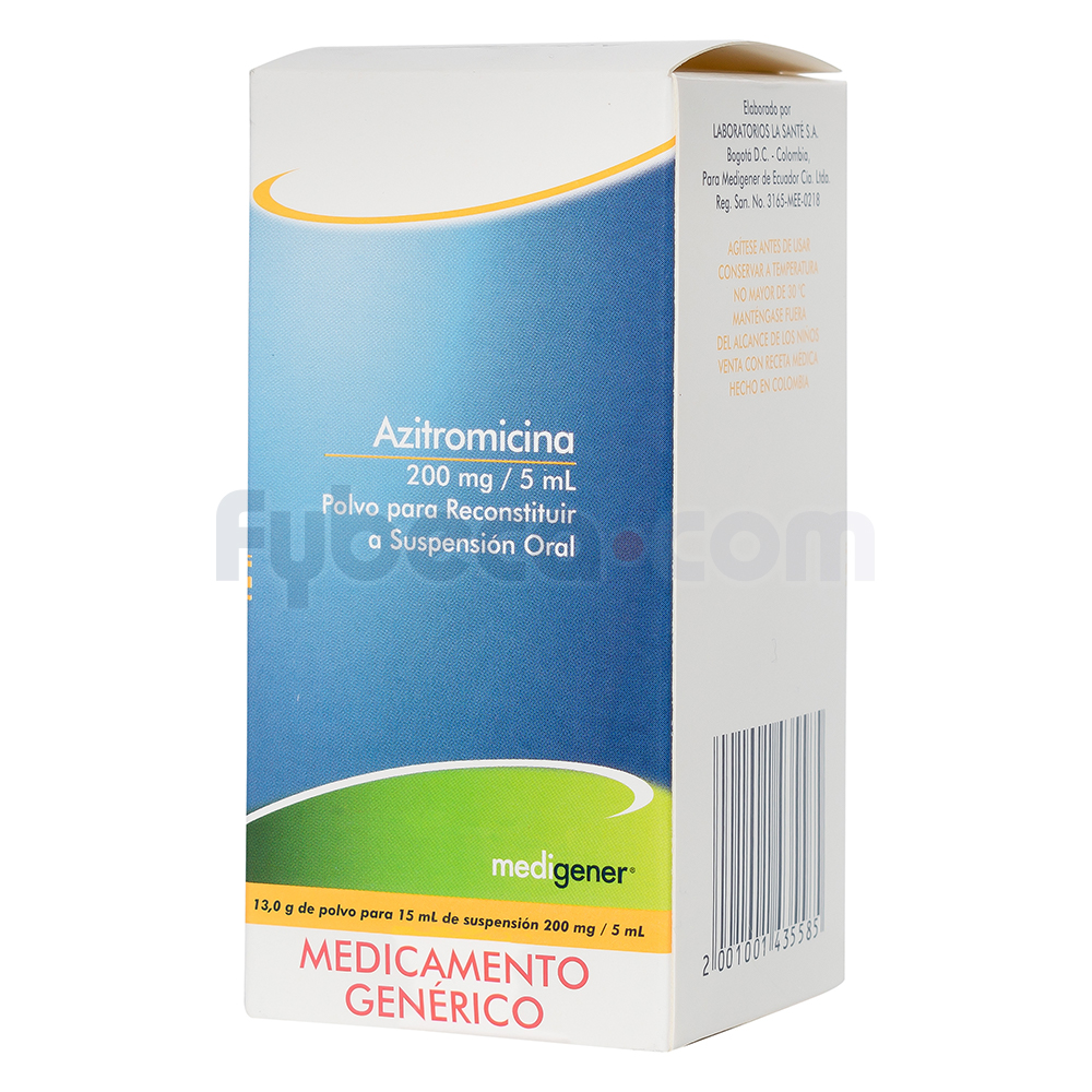 Azitromicina 200 Mg / 5 Ml Unidad | Fybeca