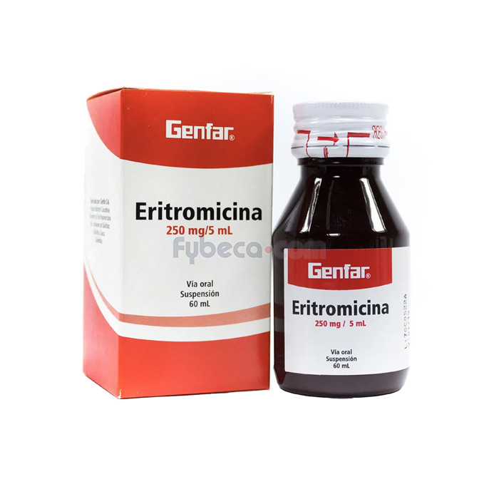 Eritromicina (Genfar) Susp 250Mg/5Ml Frasco | Fybeca Eritromicina (Genfar) Susp 250Mg/5Ml Frasco | Fybeca