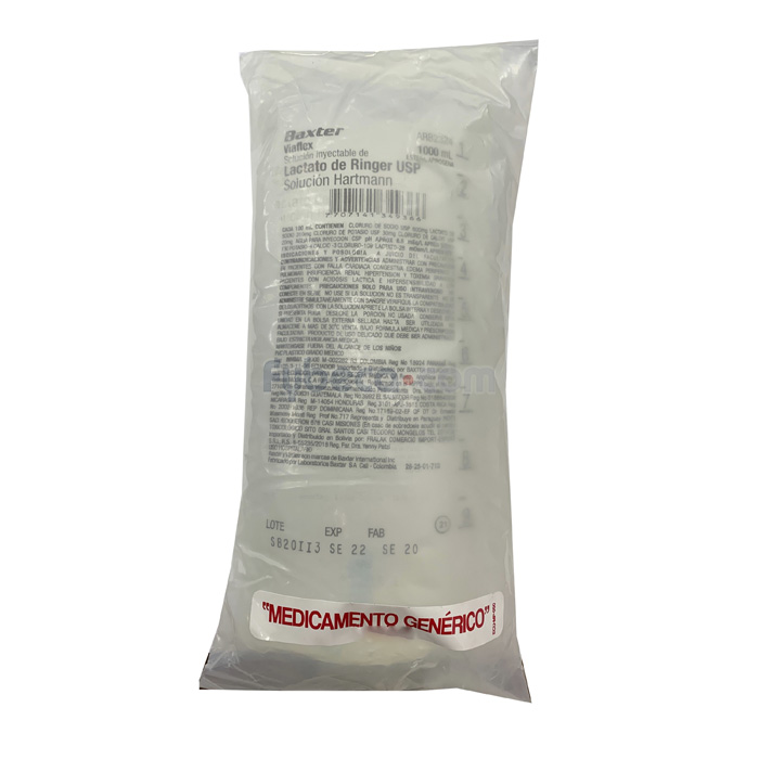 Lactato De Ringer (Baxter) F/1000 Ml. | Fybeca