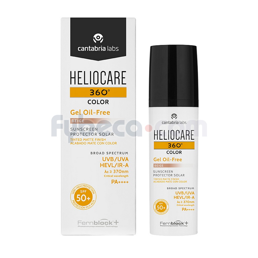 Protector Solar 360° Color Gel Oil Free Beige - Fybeca