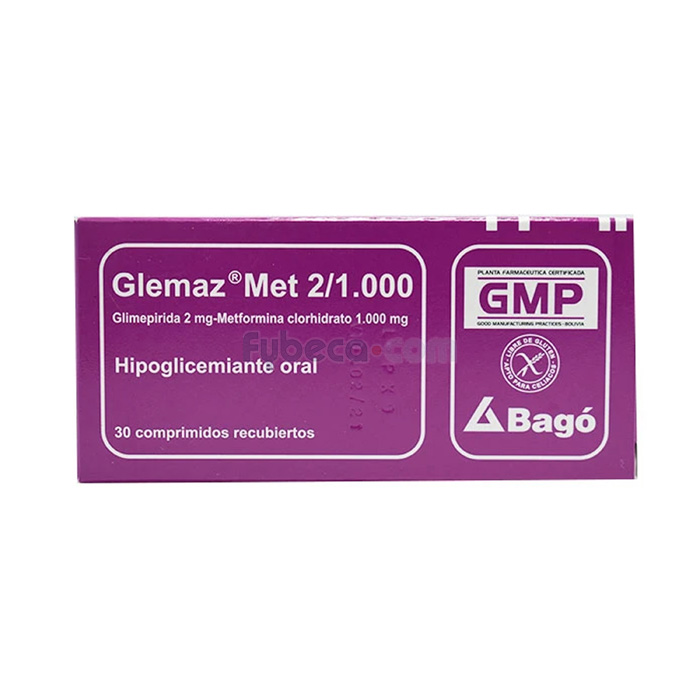 Glemaz Met Comp 2/1000 C/30 Suelta | Fybeca