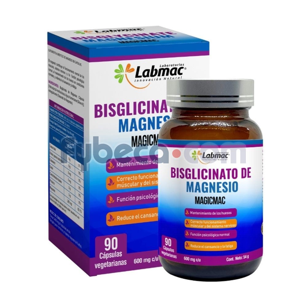 Bisglicinato De Magnesio Magicmac 600 Mg X 90 Caps