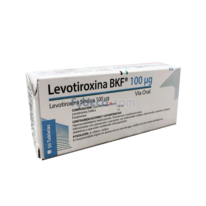 Levotiroxina (Bkf) Tabs. 100 Mcg. C/50 Suelta | Fybeca