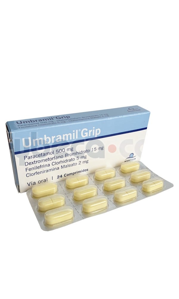 Umbramil Grip Comprimidos 500mg C/24 | Fybeca