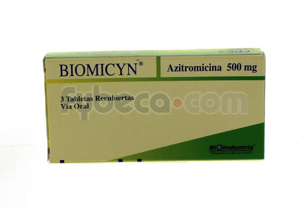 Biomicyn Tabletas Recubiertas 500Mg C/3 Suelta | Fybeca