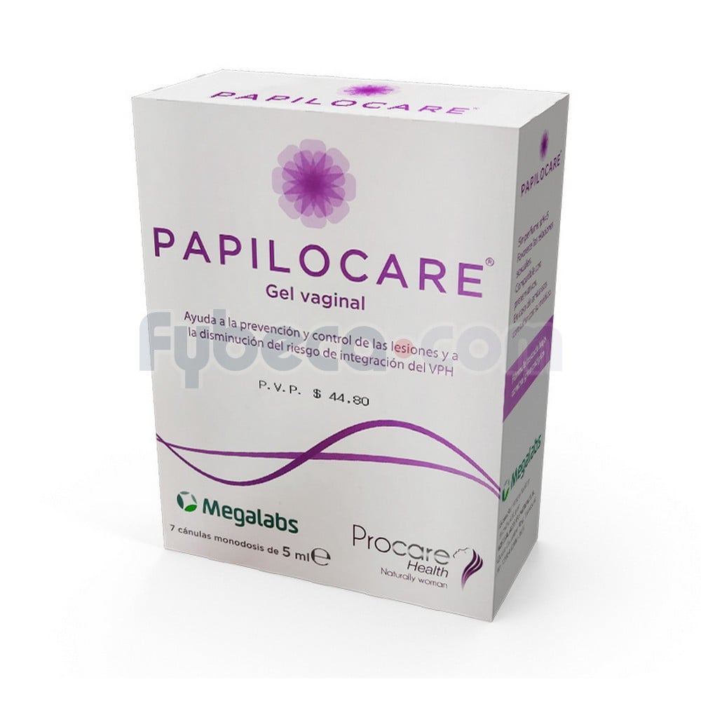 Papilocare Gel Vaginal Con7 Cã?Nulas Con 5 Ml De Gel | Fybeca