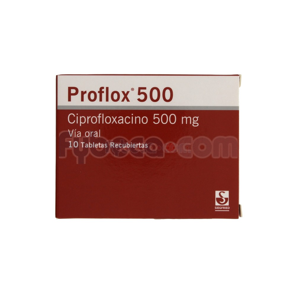 Proflox Tabs. 500 Mg. C/10 Suelta | Fybeca