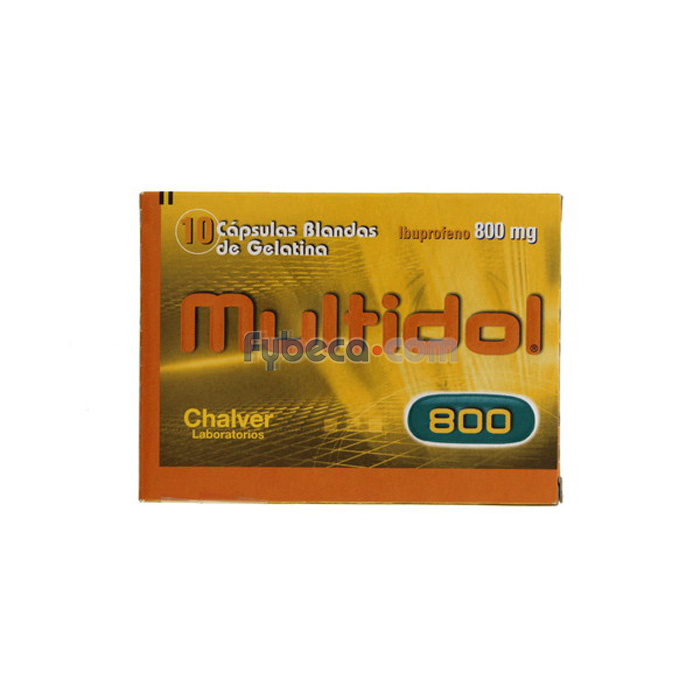 Multidol 800 Mg Cja X 10 Caps Blandas Suelta | Fybeca