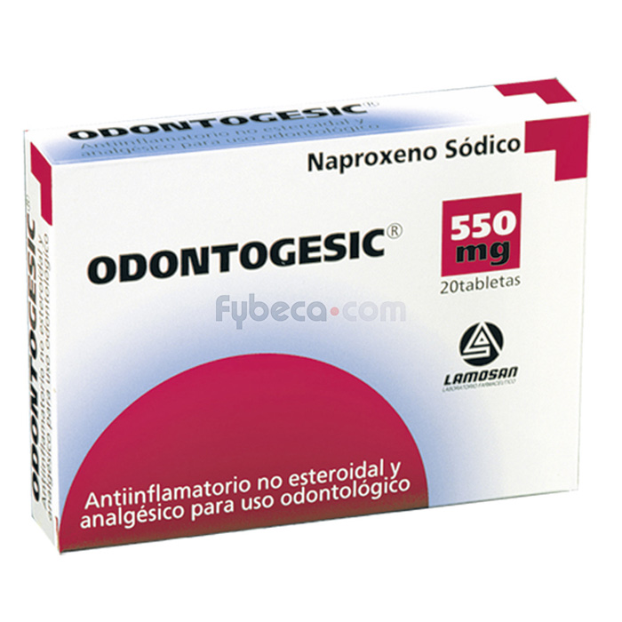 Odontogesic Tabs. 550 Mg. C/20 Suelta | Fybeca