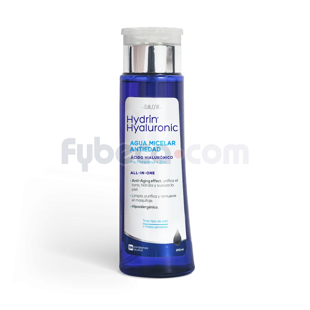 Hydrin Hyaluronic Agua Micelar Antiedad 200 Ml | Fybeca