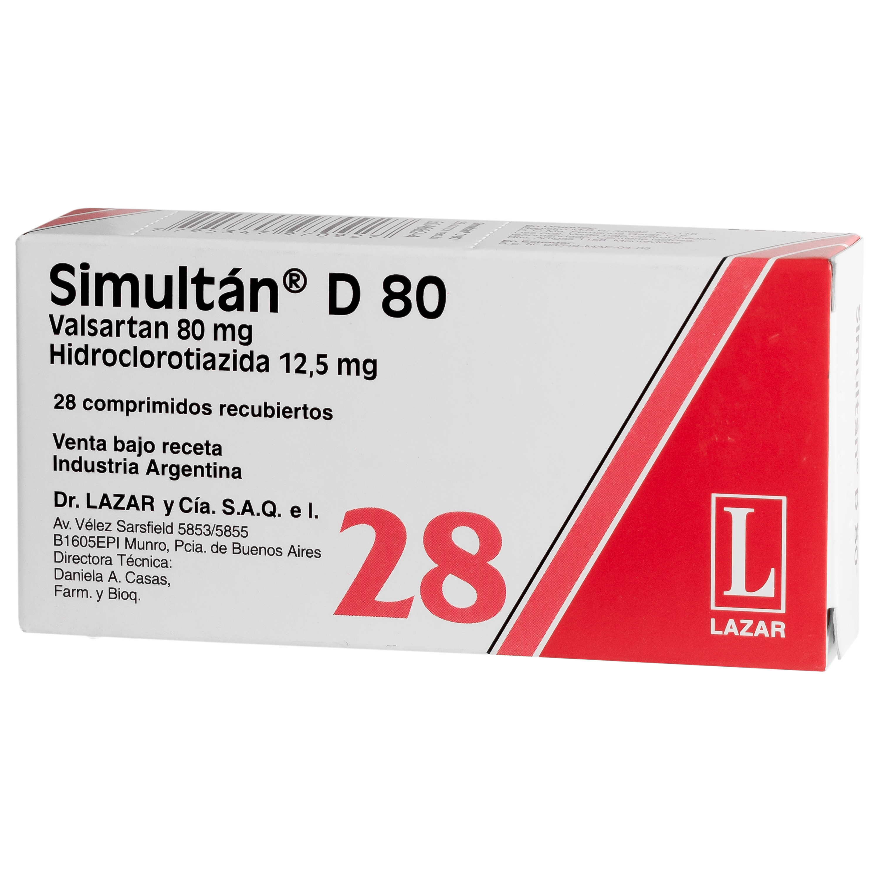 Simultan D Comp. Recub 80/12.5 Mg C/28 Suelta | Fybeca